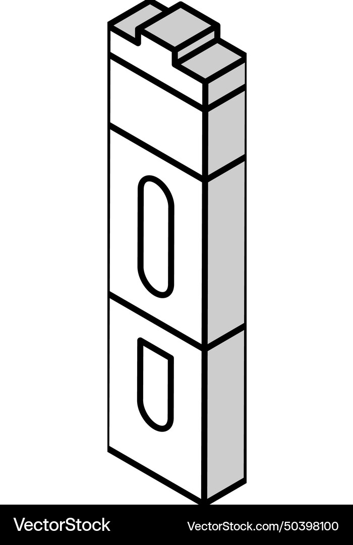 Aa battery power energy isometric icon Royalty Free Vector