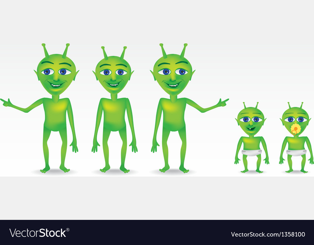 Alien Characters Royalty Free Vector Image - VectorStock