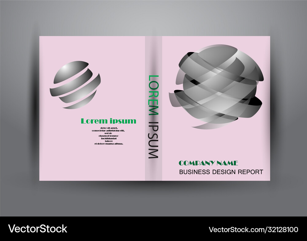 Business report cover abstract template Royalty Free Vector