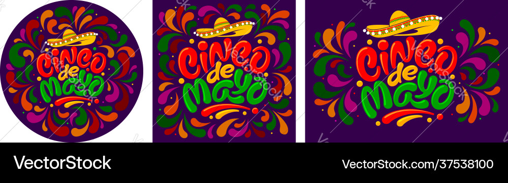 Cinco de mayo designs set Royalty Free Vector Image