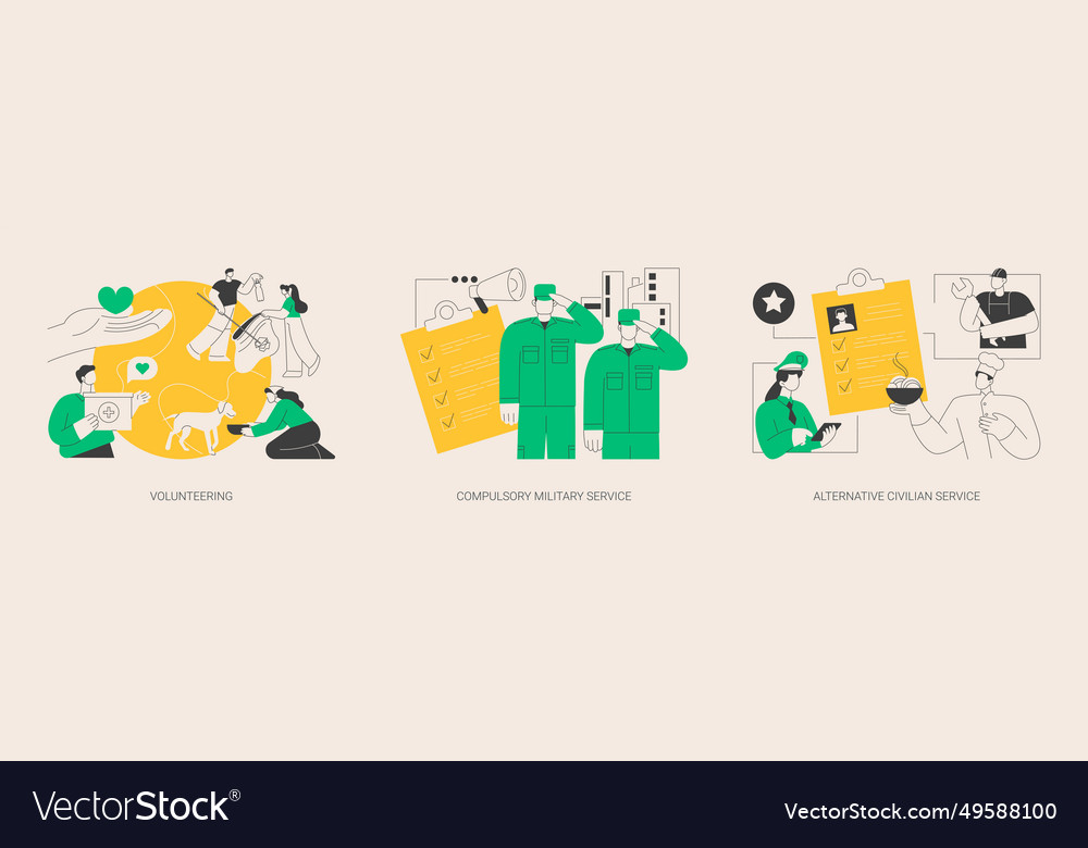 Community service abstract concept Royalty Free Vector Image