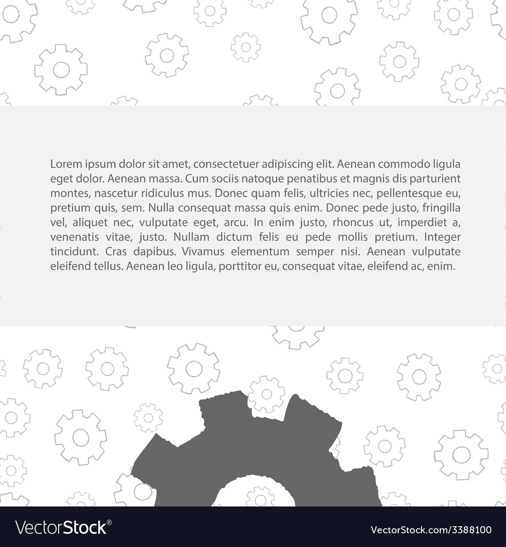 Gears pattern with text Royalty Free Vector Image