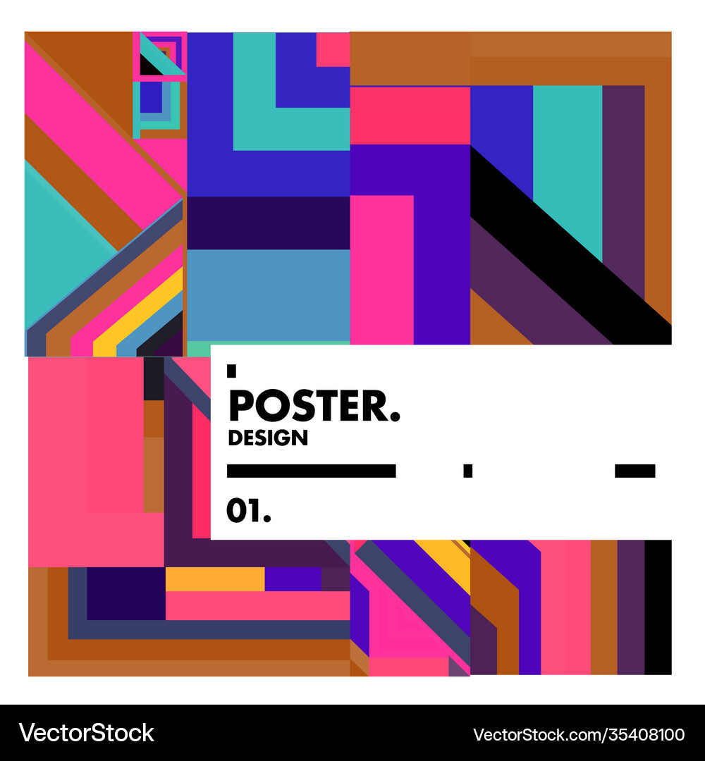 Geometric colorful pattern for poster and banner Vector Image