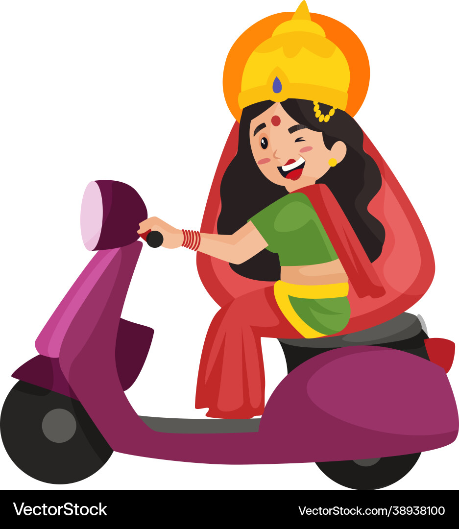 Goddess lakshmi cartoon character Royalty Free Vector Image