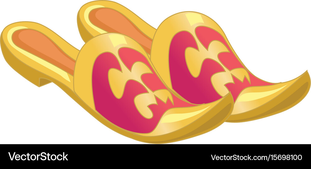 Home shoes with sharp noses isolated on a white Vector Image
