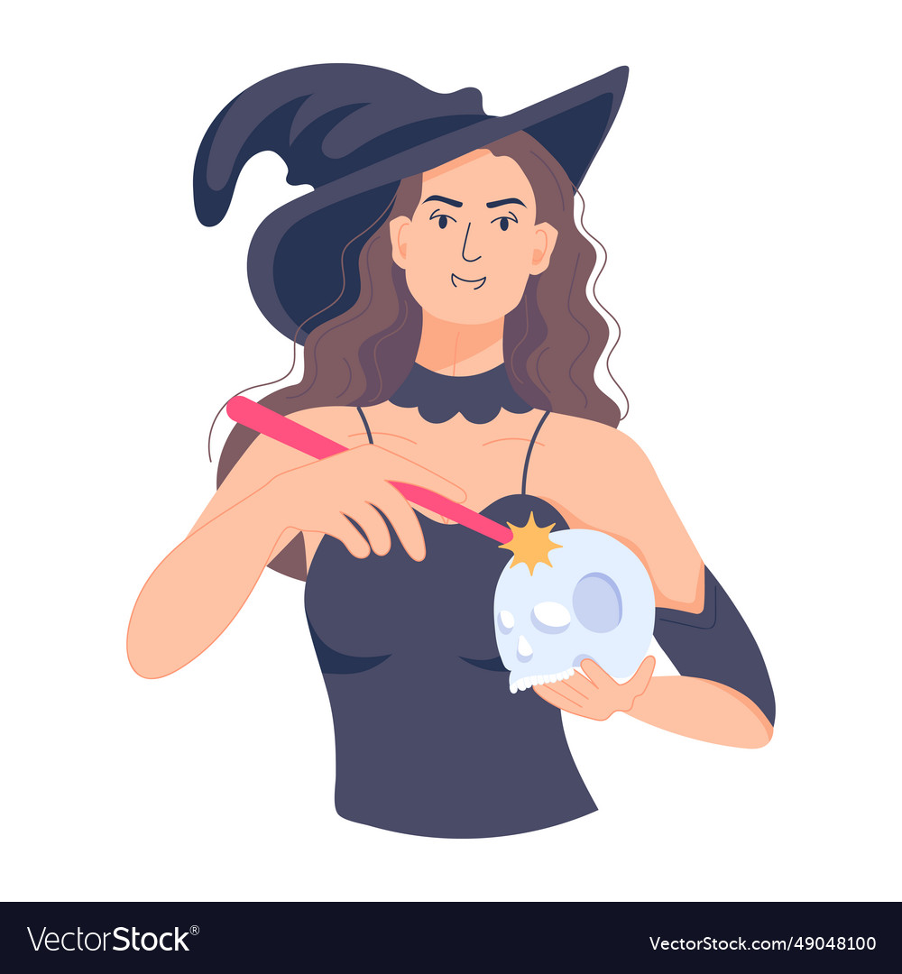 Magic skull Royalty Free Vector Image - VectorStock