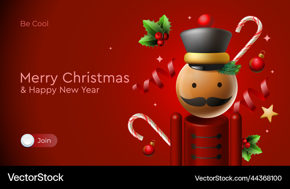Merry christmas web banner with christmas Vector Image