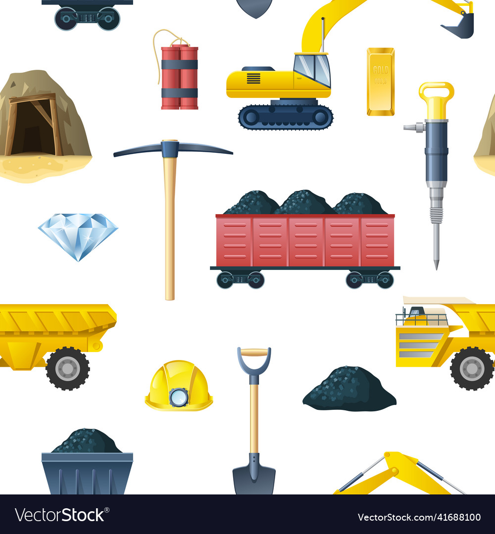 Mining industry pattern Royalty Free Vector Image