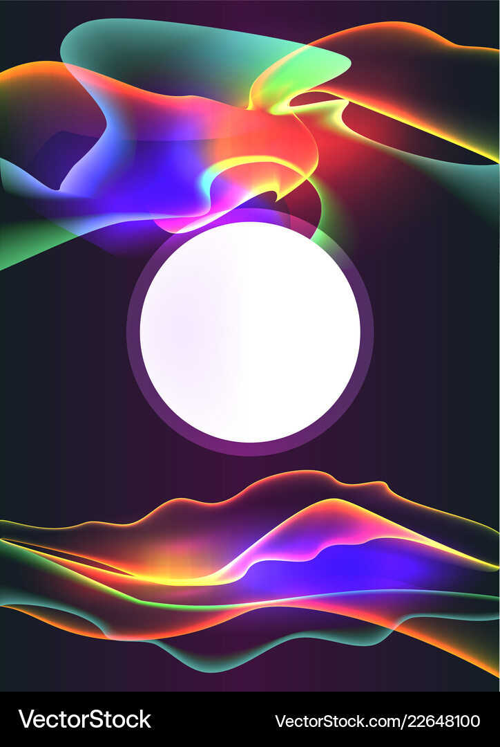 Neon glowing page decoration colorfull backgronud Vector Image