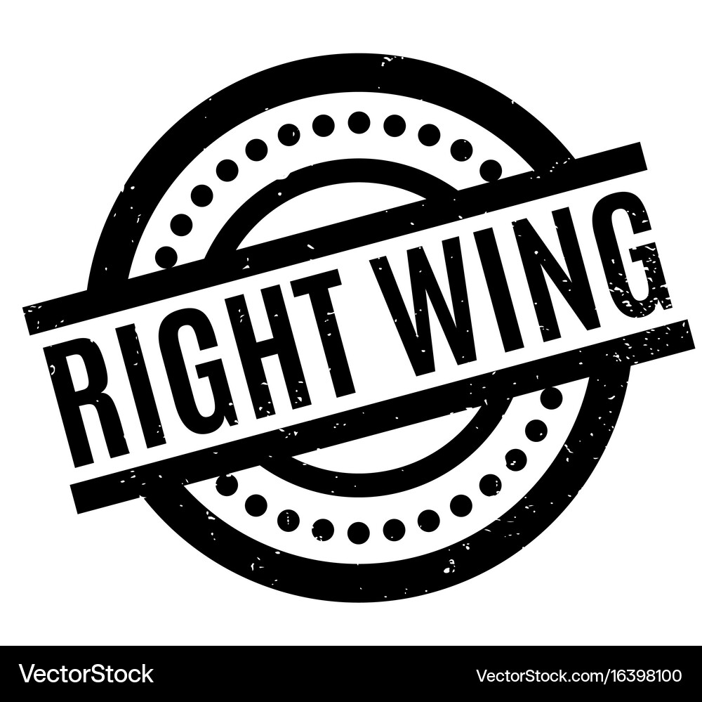 Right wing rubber stamp Royalty Free Vector Image