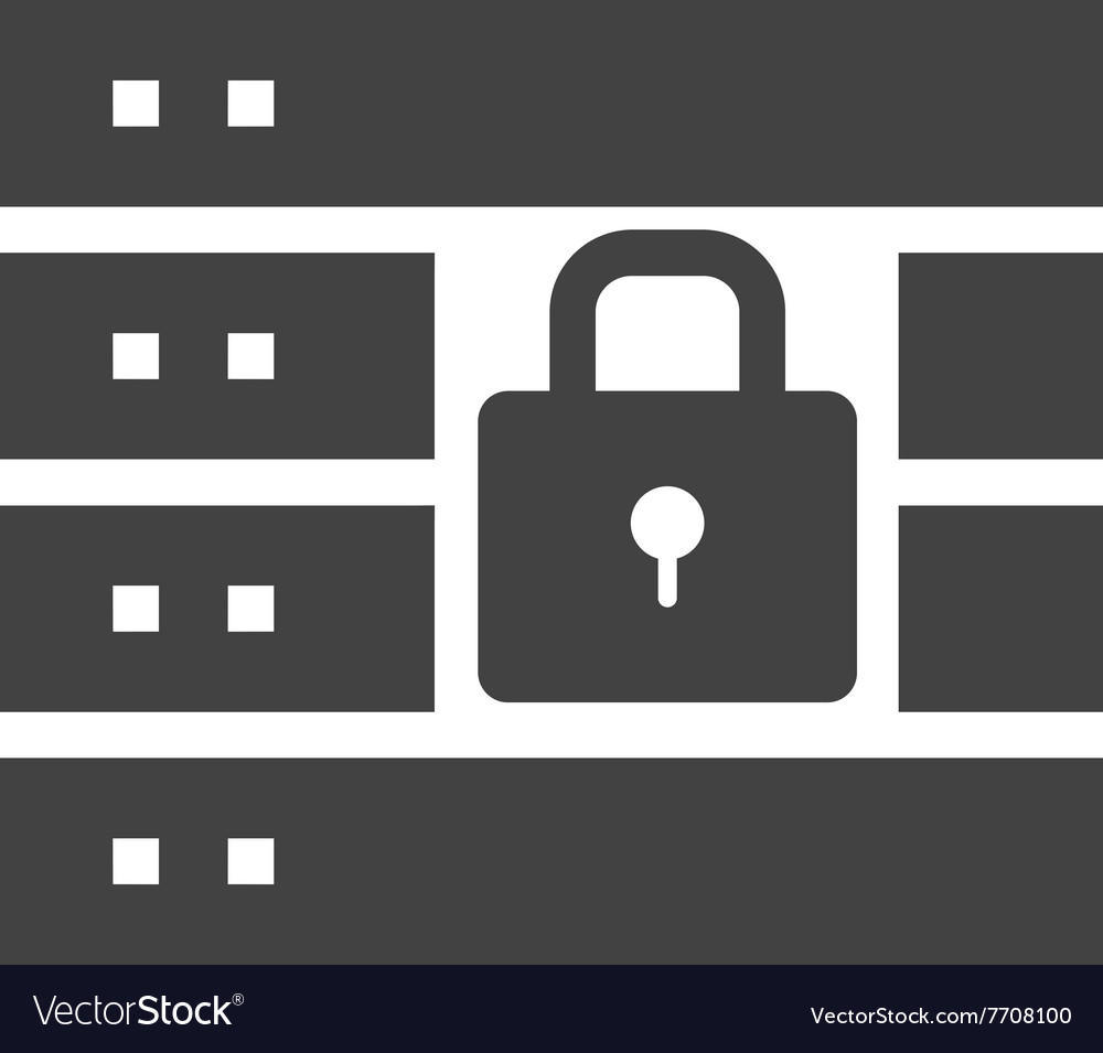 Secure server Royalty Free Vector Image - VectorStock
