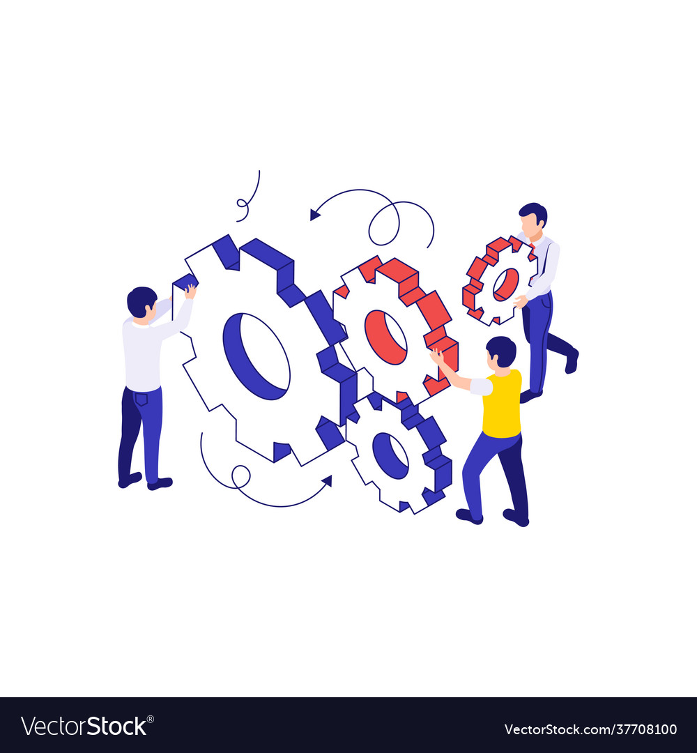 Team work business concept Royalty Free Vector Image