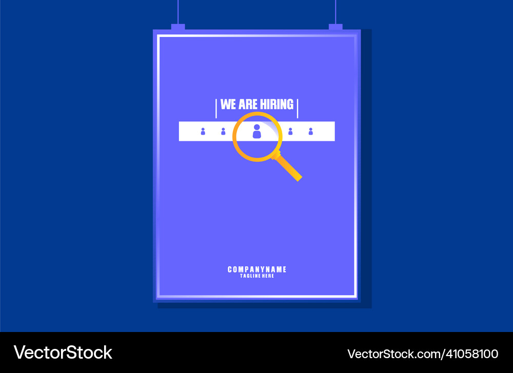 We are hiring sleek modern minimalist style Vector Image
