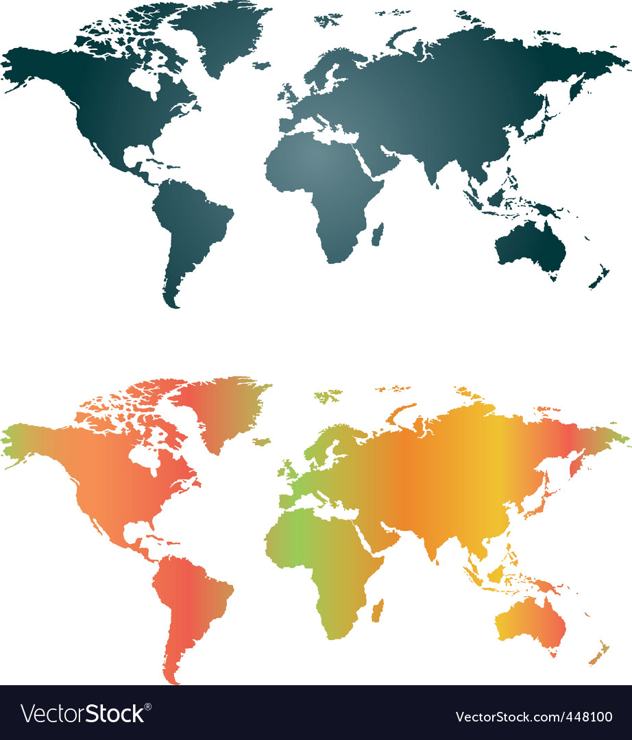 World map Royalty Free Vector Image - VectorStock
