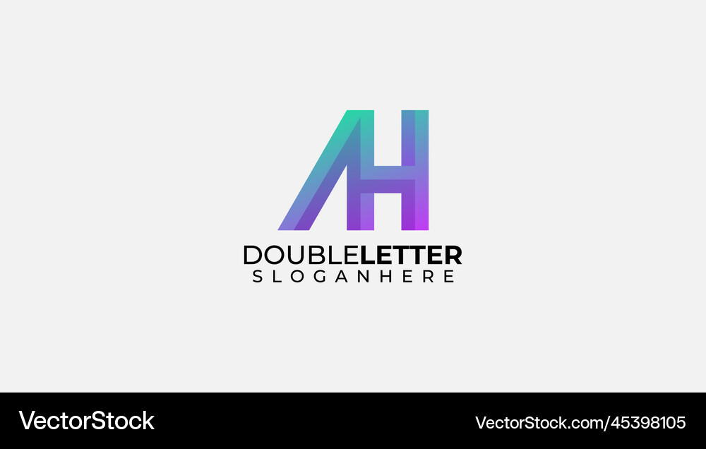 Ah letter logo design creative modern a h letters Vector Image