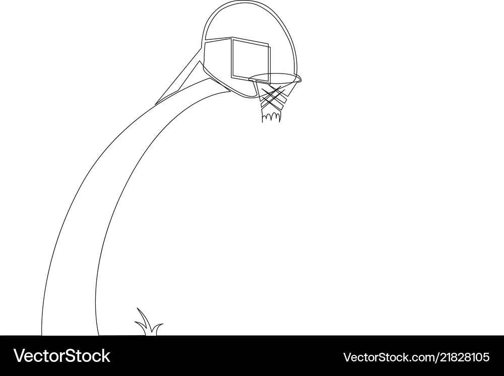 Basketball hoop on white background Royalty Free Vector