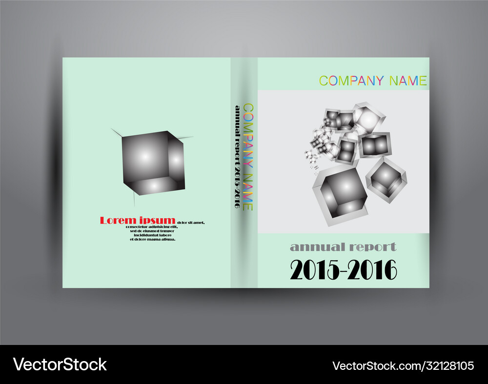 Business report cover abstract template Royalty Free Vector