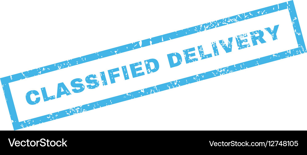 Classified delivery rubber stamp Royalty Free Vector Image