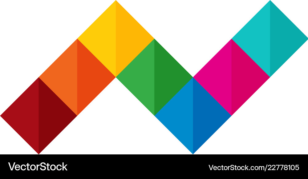 Color letter n logo icon design Royalty Free Vector Image