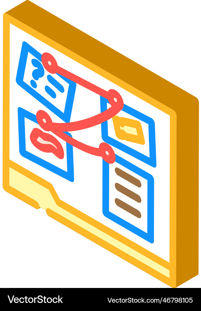 Criminal investigation isometric icon Royalty Free Vector