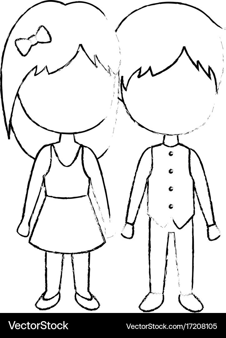 Cute couple in love Royalty Free Vector Image - VectorStock