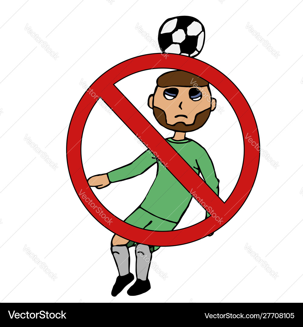 Do not play ball sign isolated Royalty Free Vector Image
