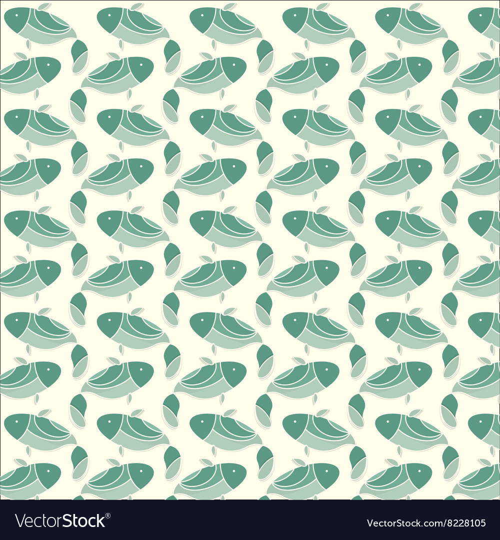 Fish creative pattern Royalty Free Vector Image