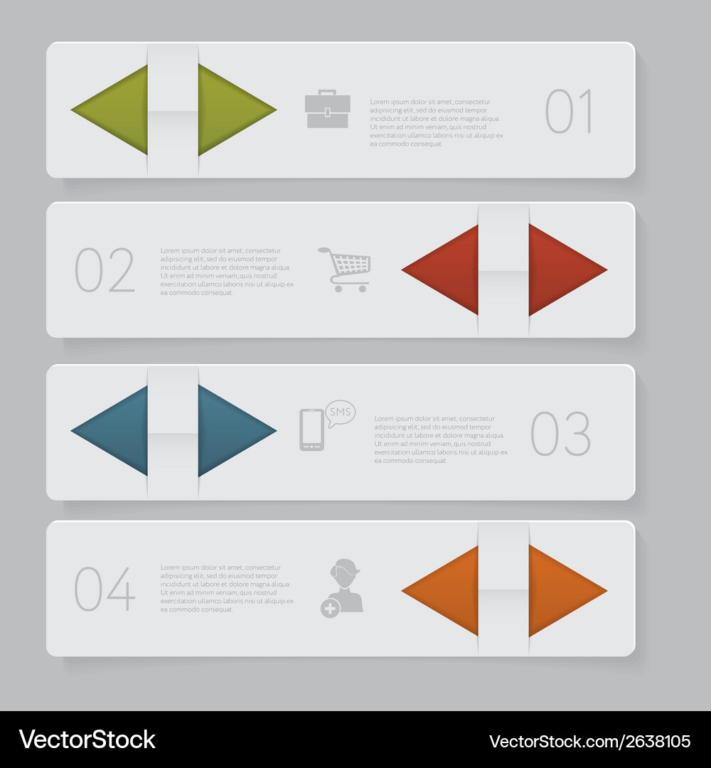 Infographic design number banners template graphic