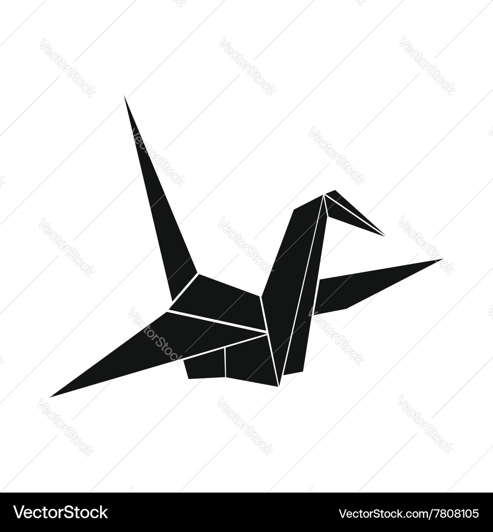 Paper Dove icon simple style Royalty Free Vector Image