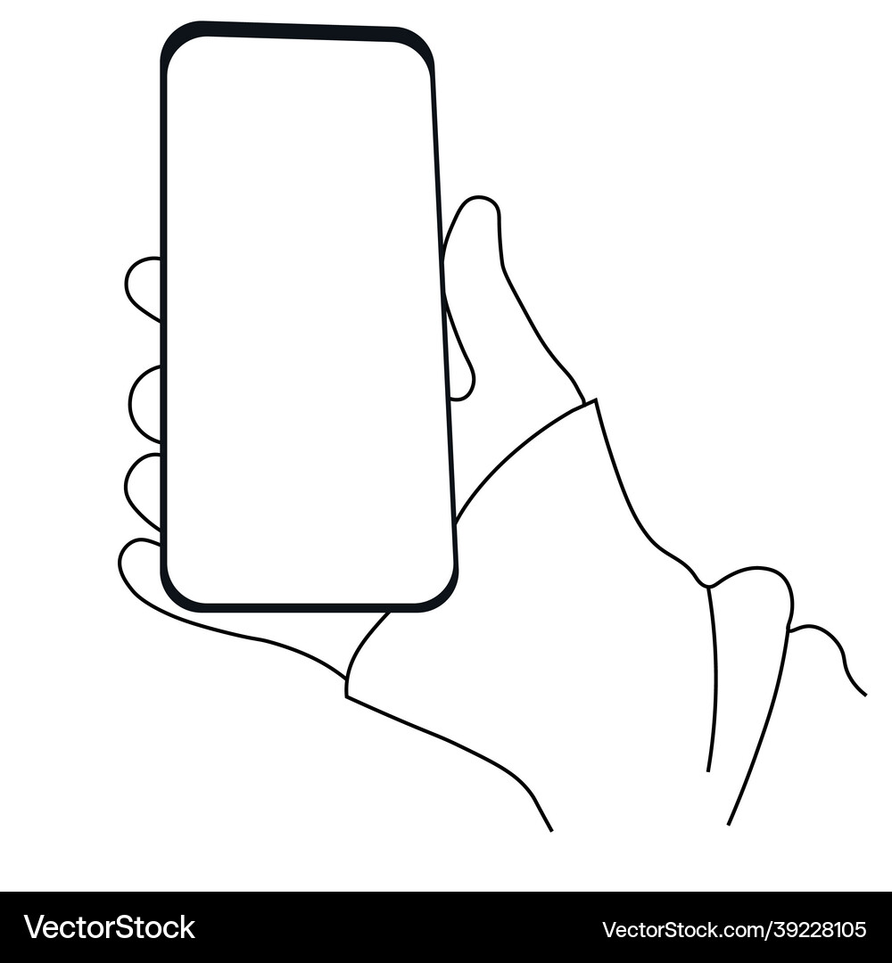 Phone in hand stock smartphon Royalty Free Vector Image