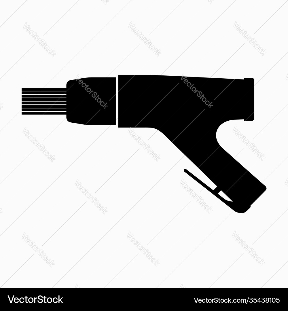 Pneumatic industrial air needle scaler Royalty Free Vector