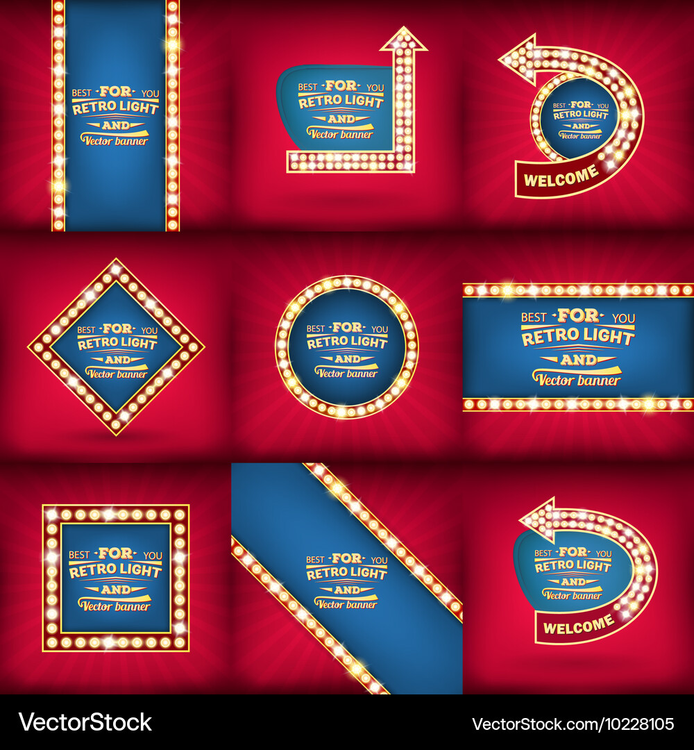 Retro Light Marquee Background Royalty Free Vector Image