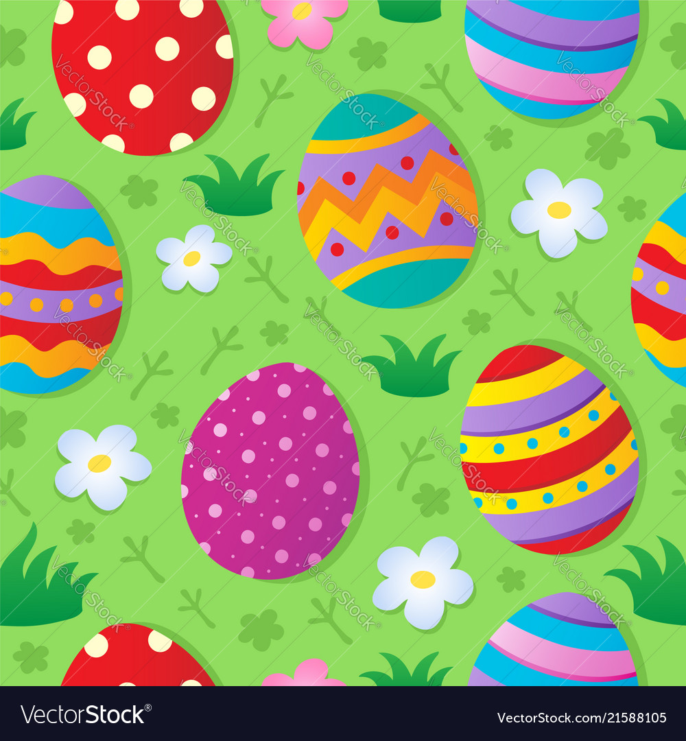 Seamless easter theme background Royalty Free Vector Image