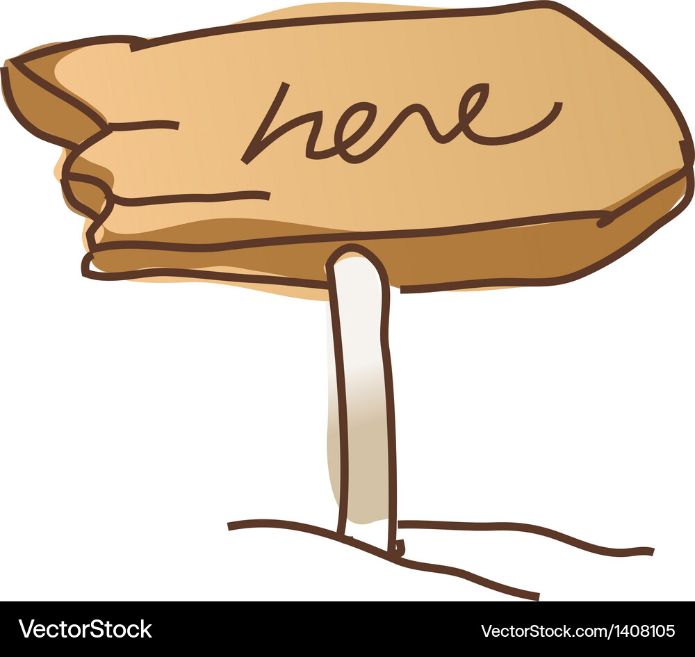 Sign post on the street Royalty Free Vector Image