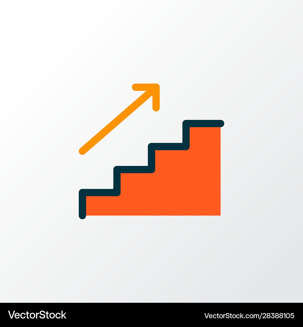 Staircase icon colored line symbol premium Vector Image