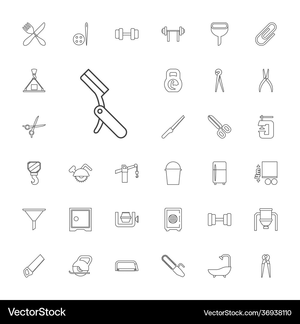33 steel icons Royalty Free Vector Image - VectorStock