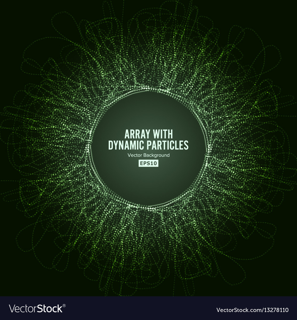 Array with splash particles round dots an Vector Image