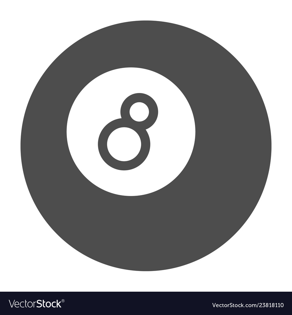 Billiard ball solid icon pool Royalty Free Vector Image