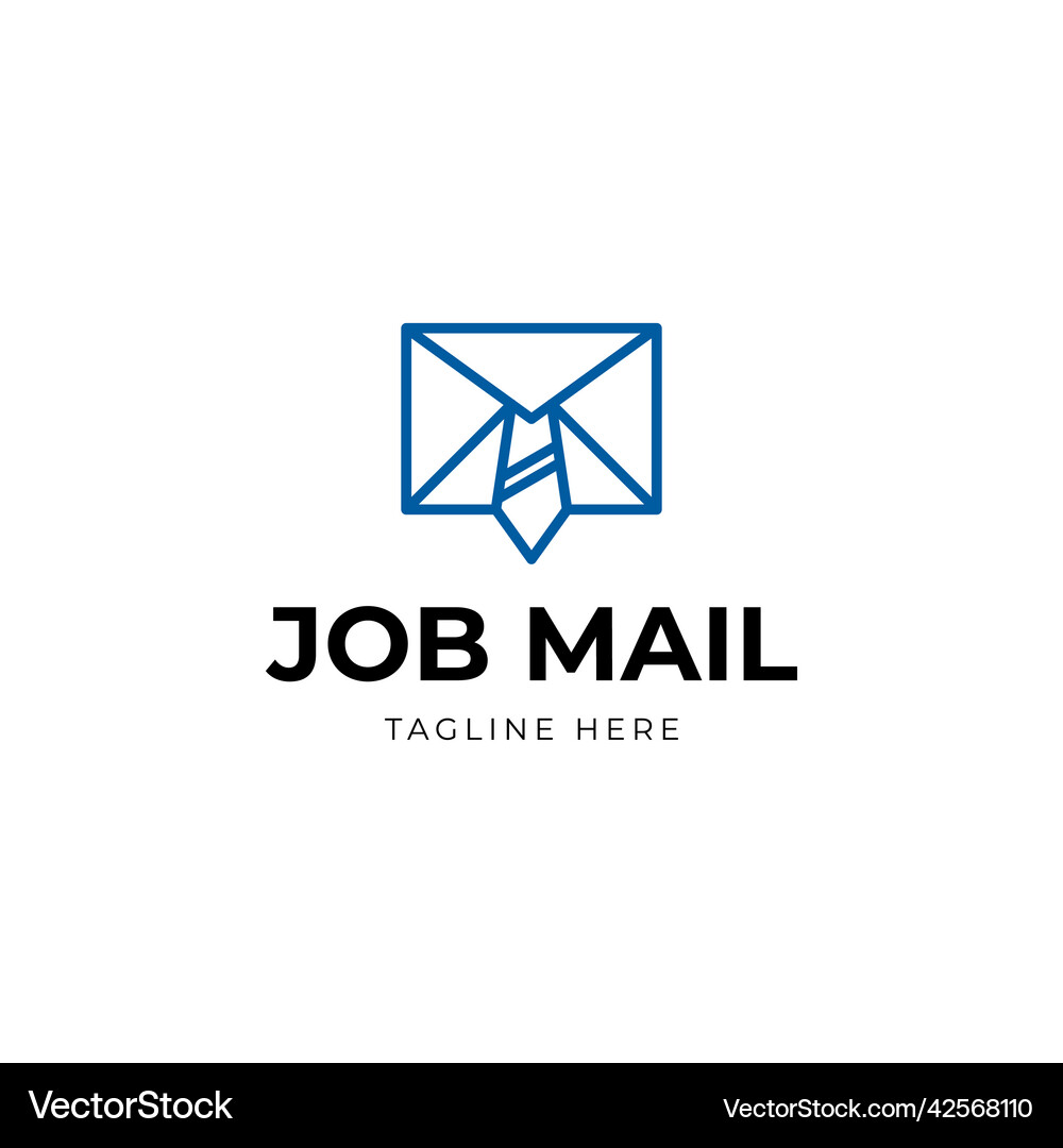 Bow tie with envelope mail logo design Royalty Free Vector