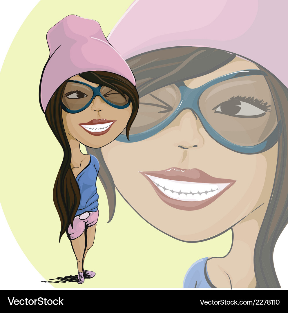 Cartoon girl Royalty Free Vector Image - VectorStock
