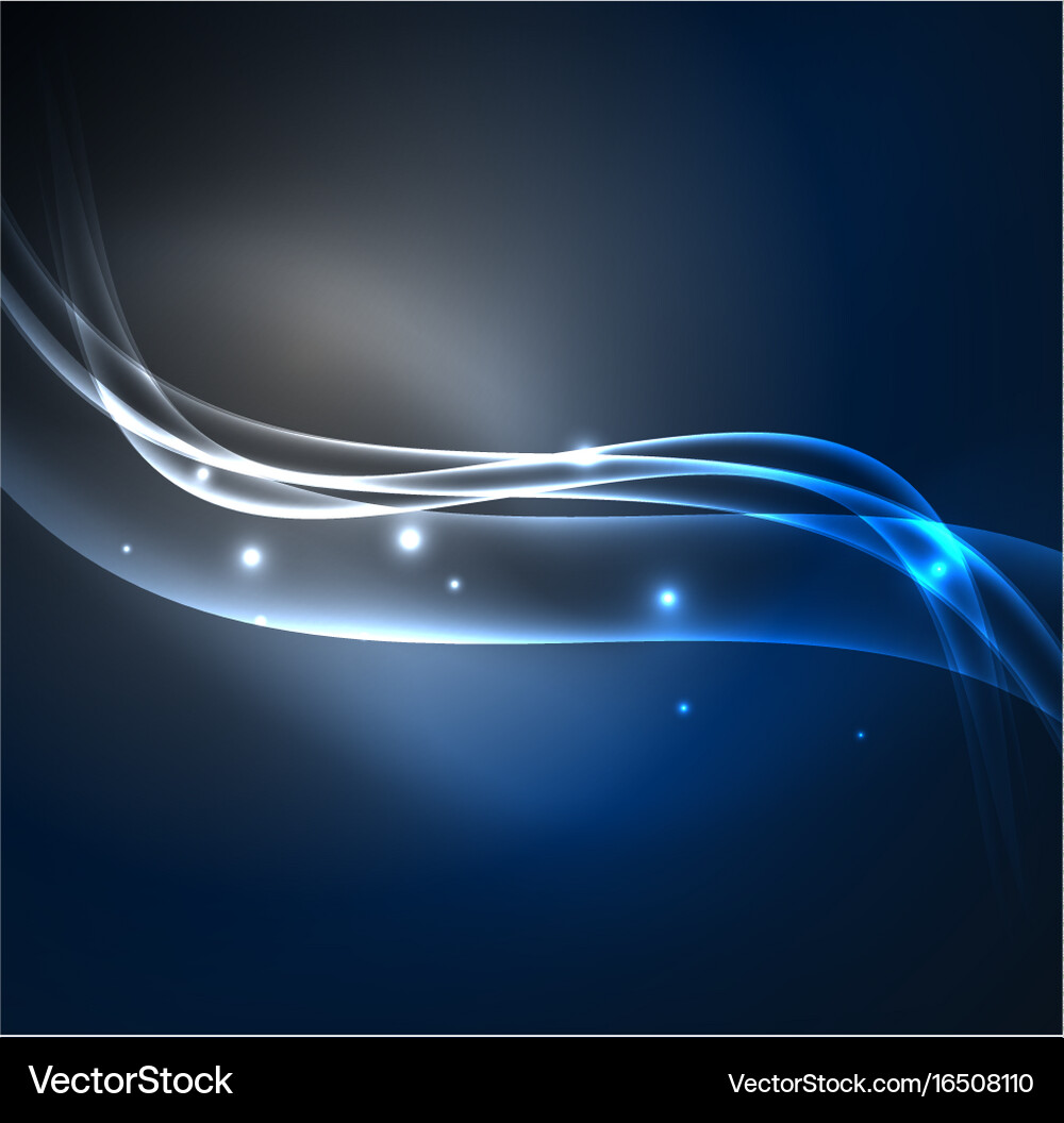 Energy lines glowing waves in dark Royalty Free Vector Image