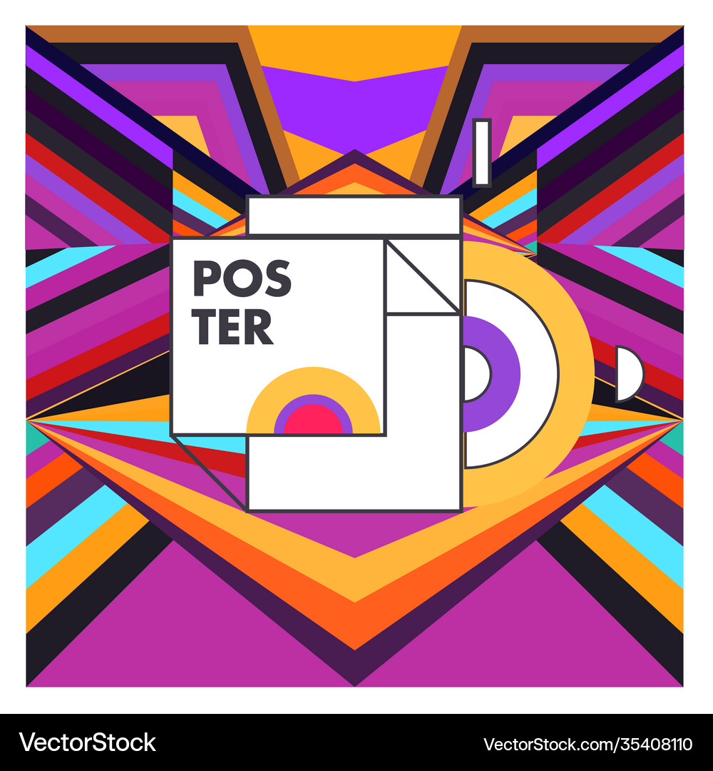 Geometric colorful pattern for poster and banner Vector Image