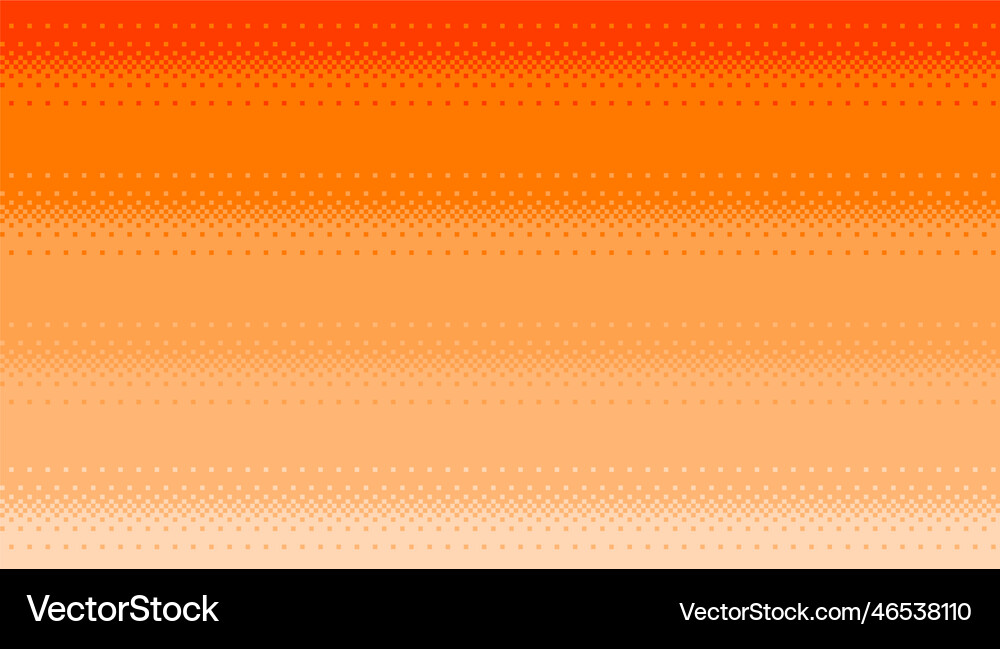 Orange seamless background in pixel art style 8 Vector Image