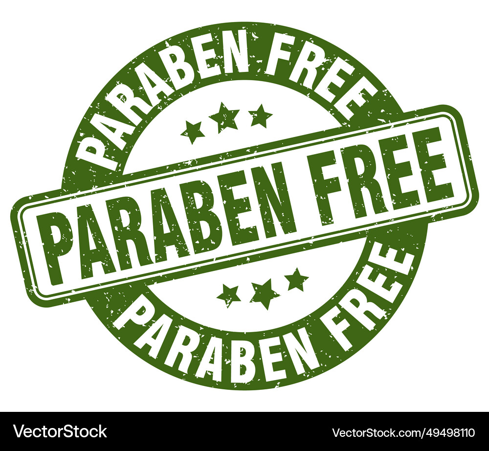 Paraben free stamp label round Royalty Free Vector Image