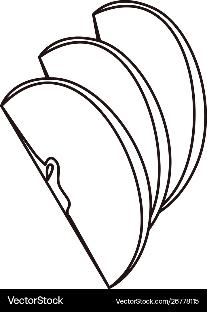 Apple cut cooking icon on white background Vector Image