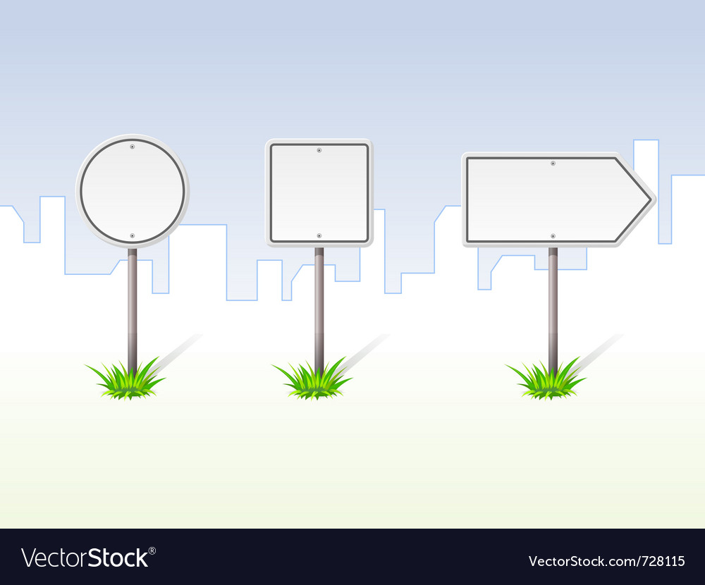 Blank traffic signs Royalty Free Vector Image - VectorStock Blank traffic signs Royalty Free Vector Image - VectorStock