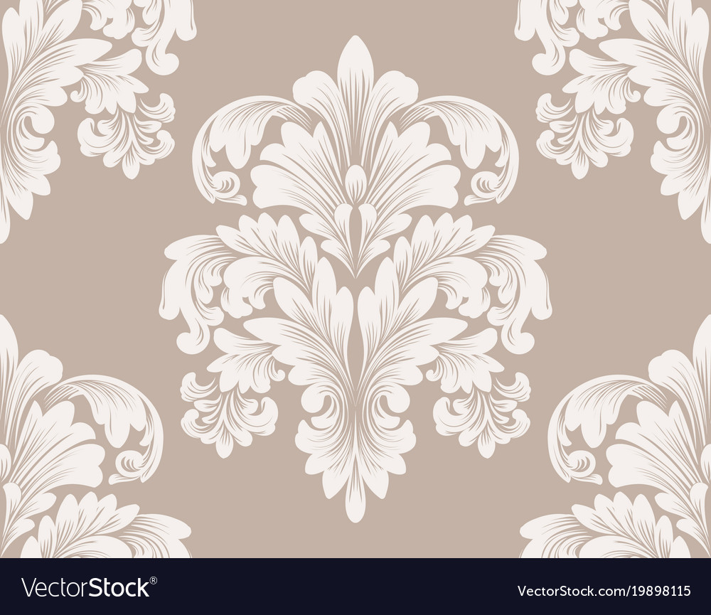 Damask seamless pattern element classical Vector Image