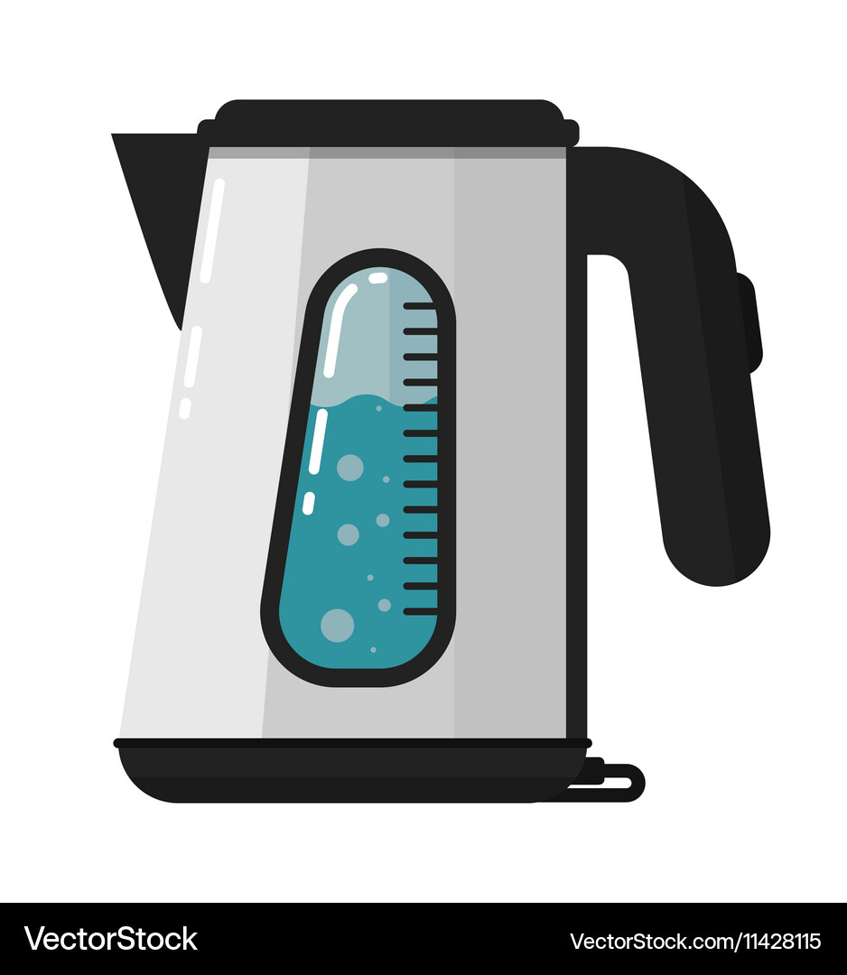 Electric kettle isolated on white background Vector Image