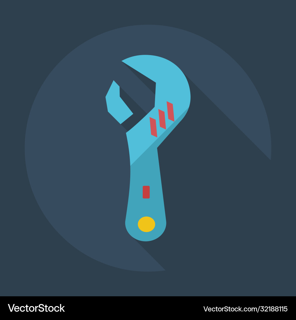 Flat modern design with shadow icons wrench Vector Image