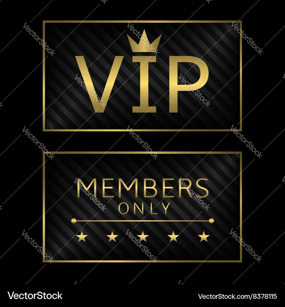 Golden vip card Royalty Free Vector Image - VectorStock